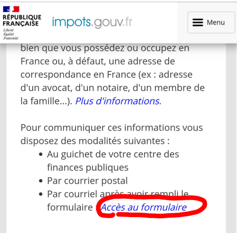 フランスでの納税者番号Numéro fiscal の取得～オンライン編～