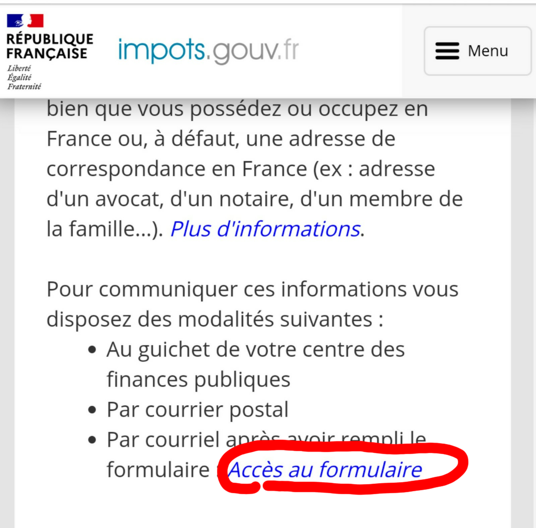フランスでの納税者番号Numéro fiscal の取得～オンライン編～
